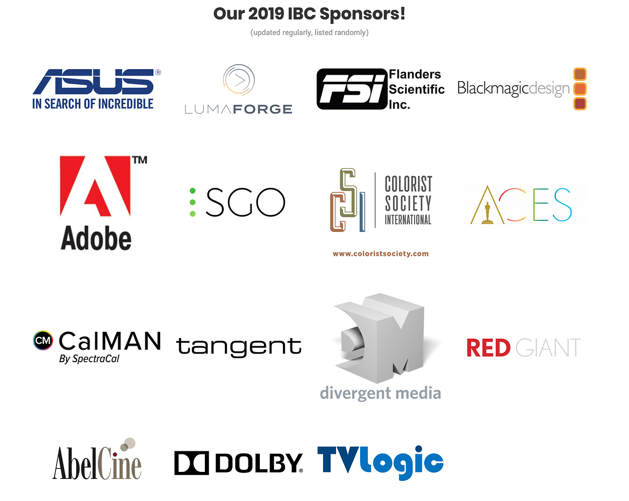ACES at IBC 2019 - Updated! - ACESCentral