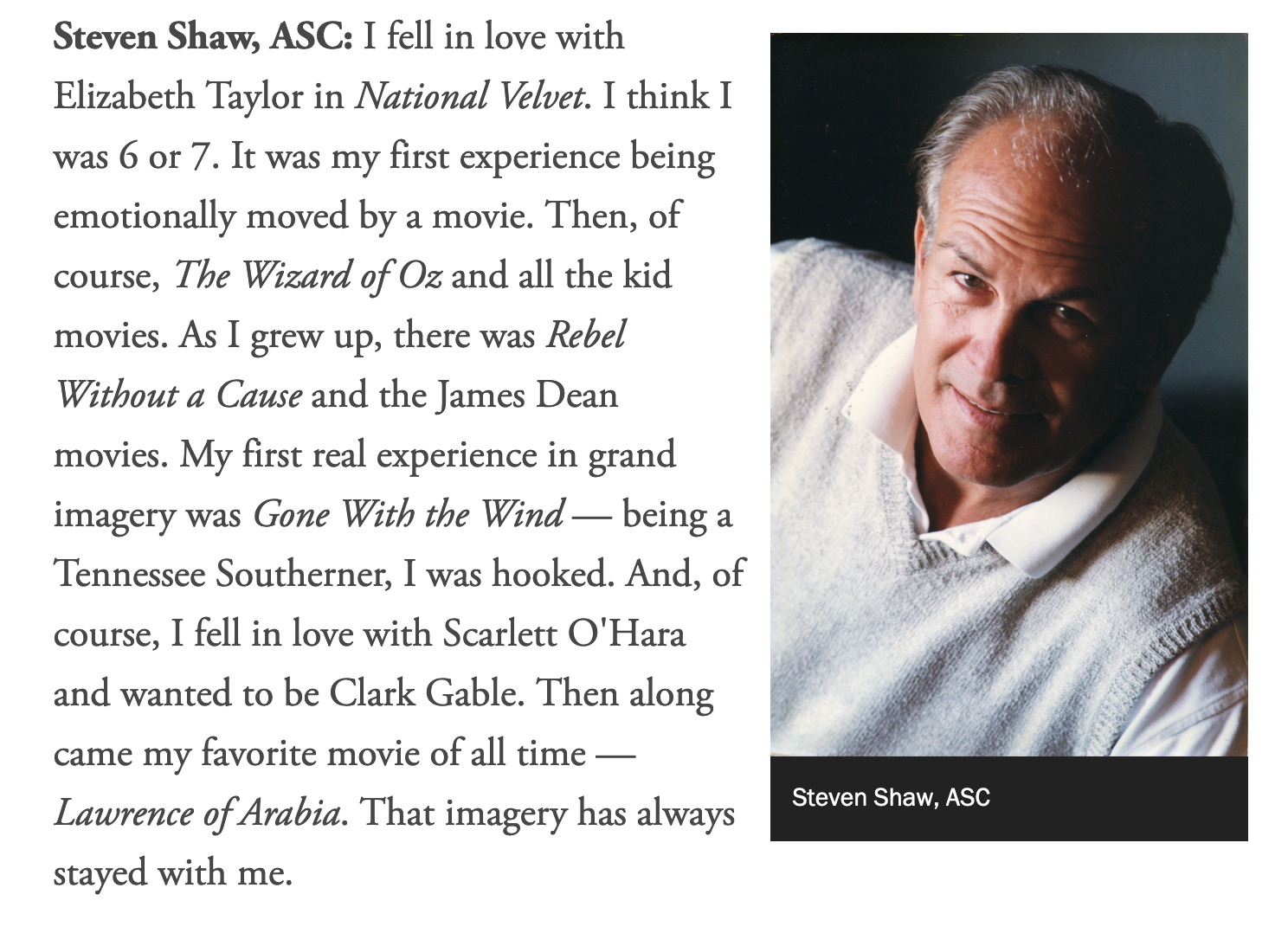 Steven Shaw ASC gives a ‘shout out’ to ACES! - ACESCentral